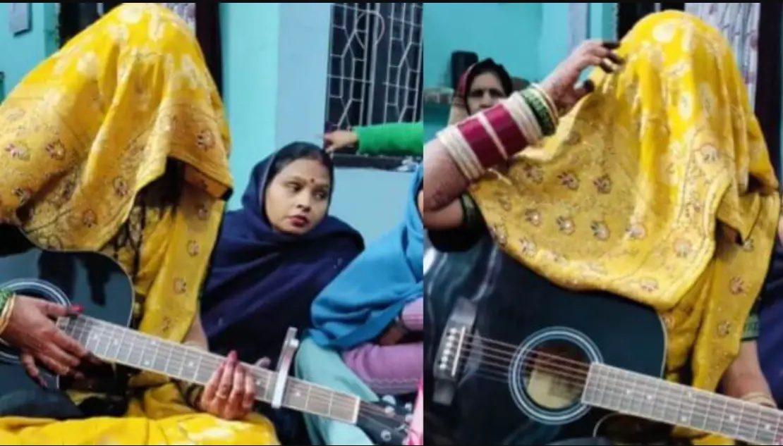 Ghoonghat Viral Video: Bride Playing Guitar Sparks an Online Debate on ...